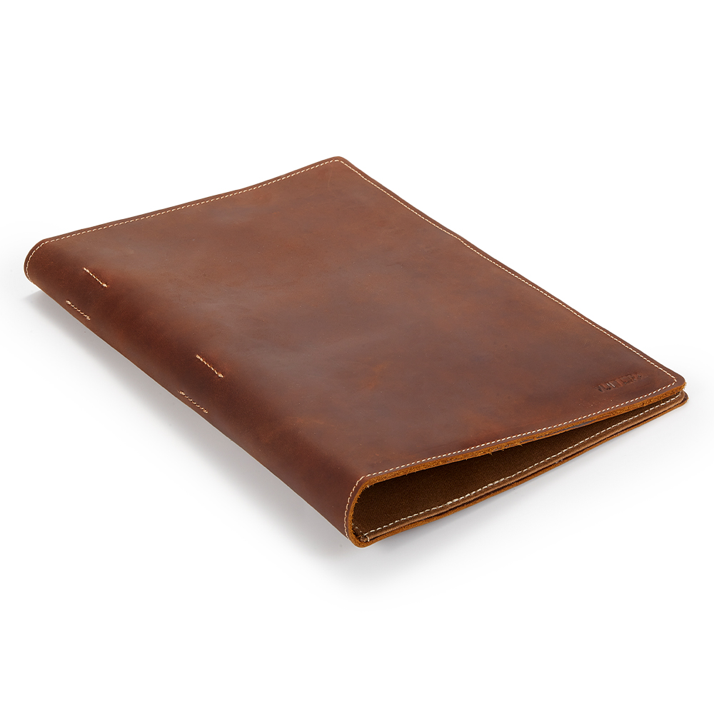 Genuine Leather Business File Folder A4 Document Work Resume Portfolio ...